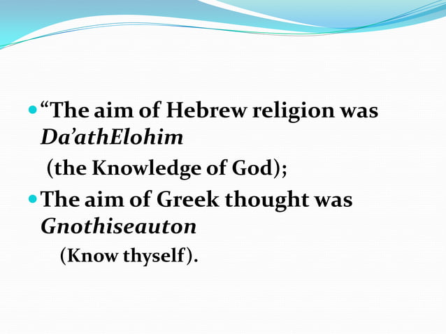 Living truth - the Hebraic Mindset | PPT