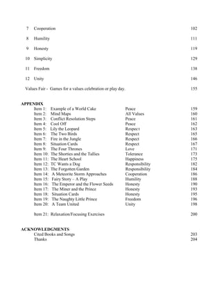 Living values activities for children ages 8 - 14 | PDF