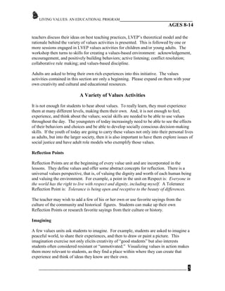 Living values activities for children ages 8 - 14 | PDF