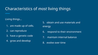 Living (Biotic) versus Nonliving (Abiotic) | PPTX