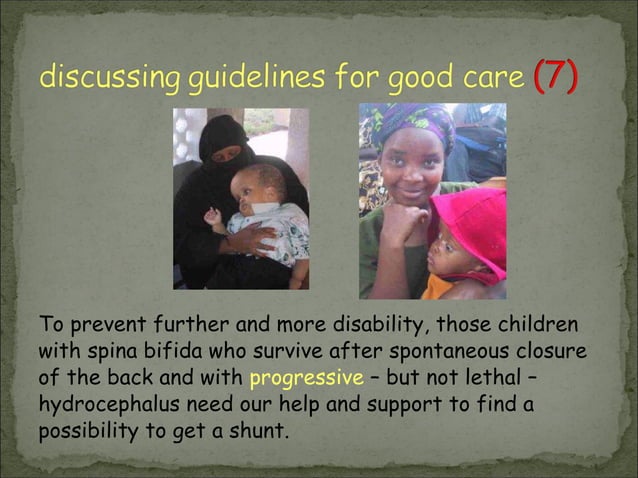 Living with spina bifida and hydrocephalus in developing countries ...