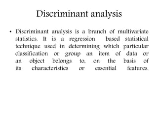 Discriment analysis | PPT