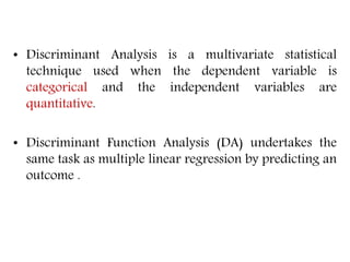 Discriment analysis | PPT