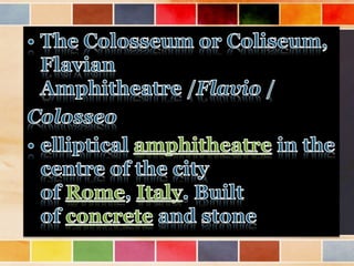Ambag ng Rome sa Panitikan at Arkitektura | PPTX
