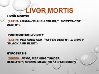 Livor mortis | PPT