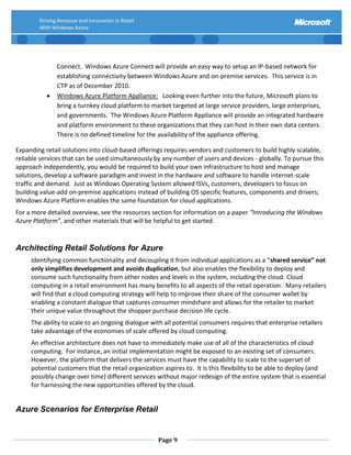 Livre blanc Azure scenarios for retail | PDF