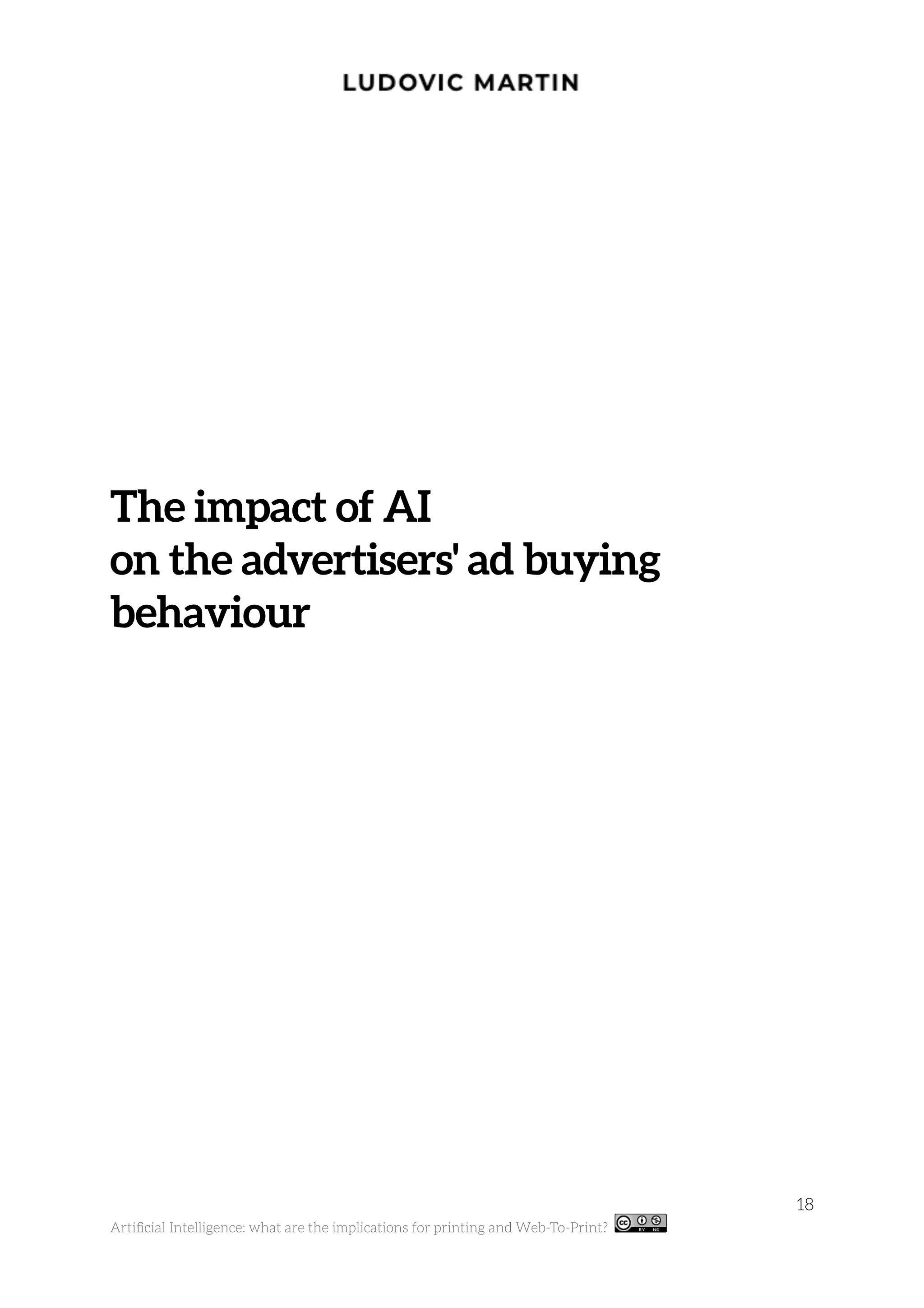 Artificial Intelligence: WHAT CONSEQUENCES FOR PRINTING AND WEB-TO-PRINT? | PDF