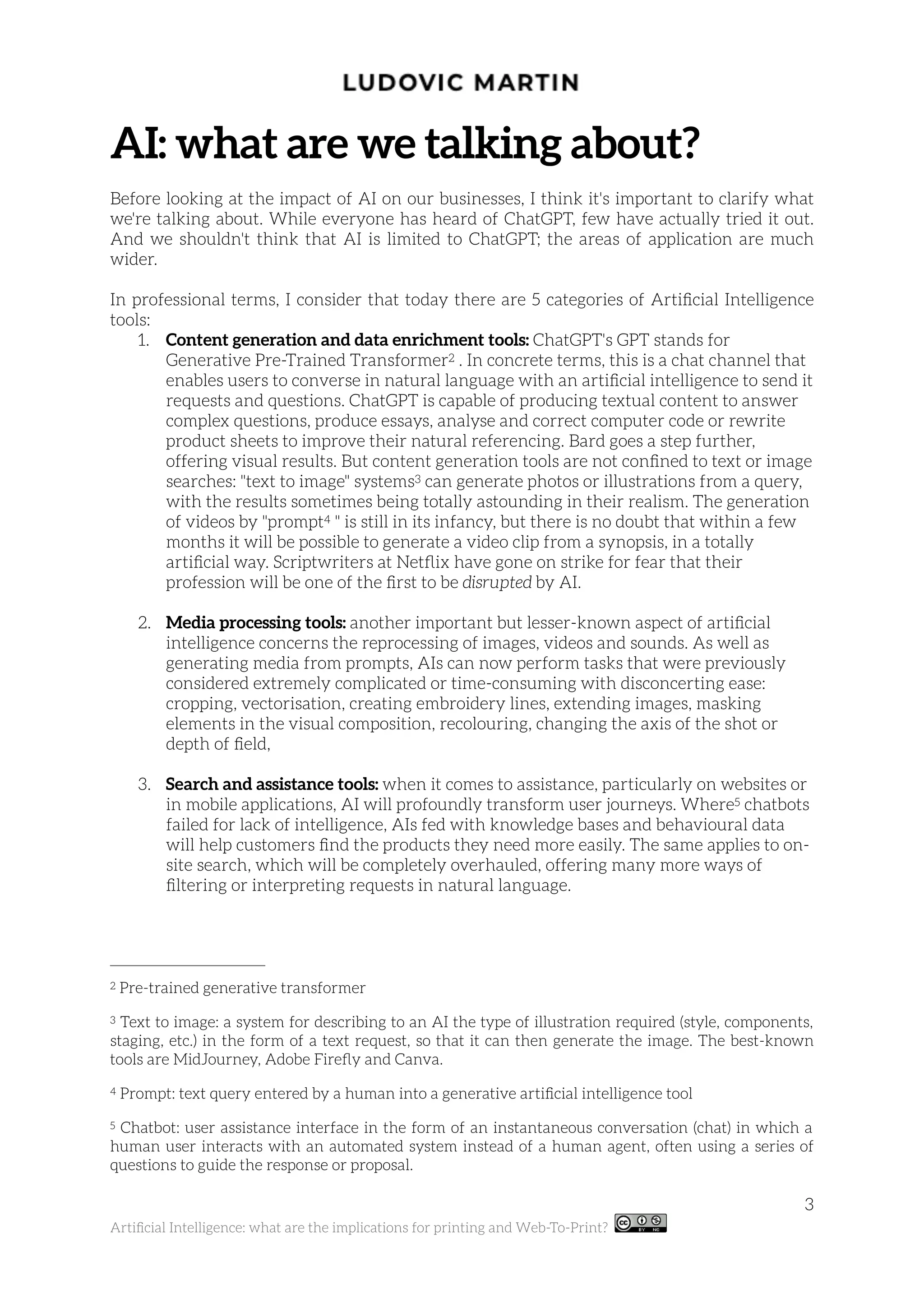 Artificial Intelligence: WHAT CONSEQUENCES FOR PRINTING AND WEB-TO ...