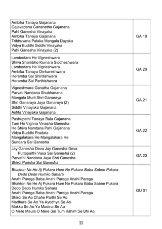 Livret bhajan francais version juillet 2011 | PDF | Hinduism | Religion & Spirituality