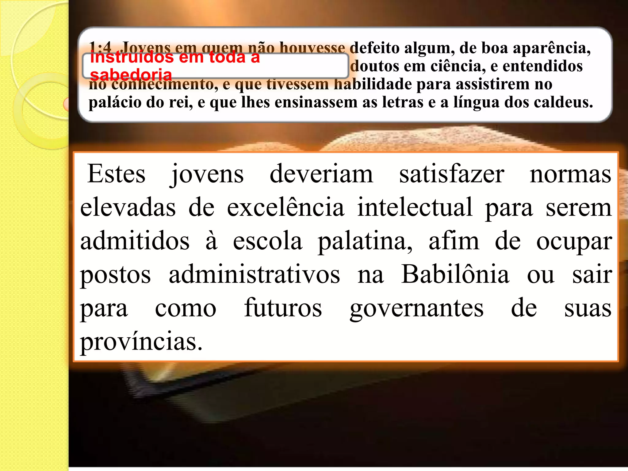 Livro de Daniel cap 1 | PPT