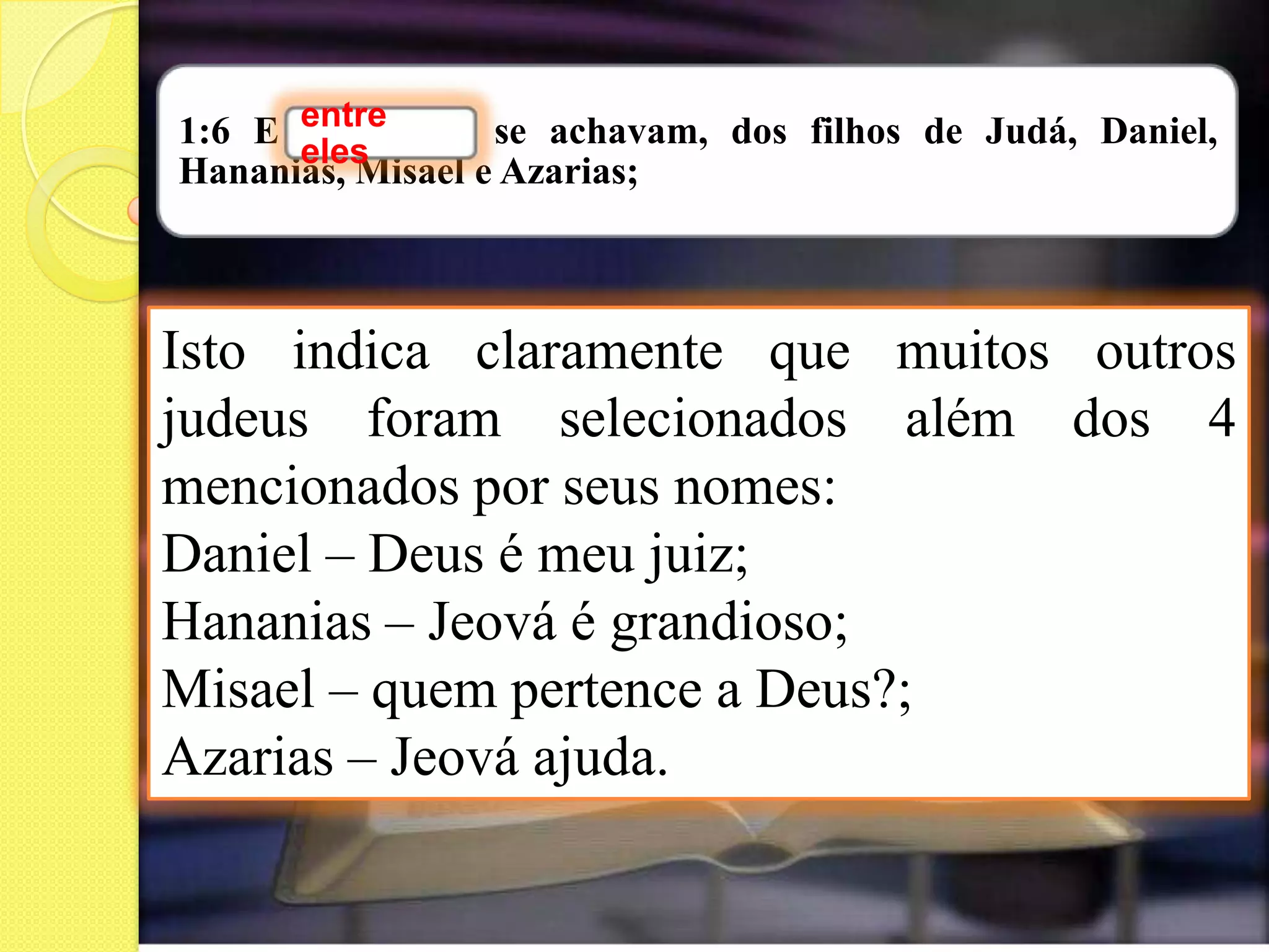 Livro de Daniel cap 1 | PPT