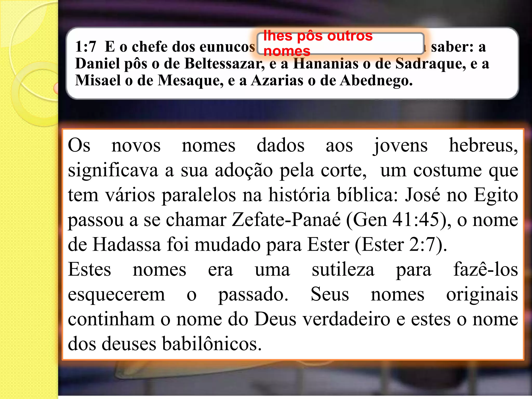 Livro de Daniel cap 1 | PPT