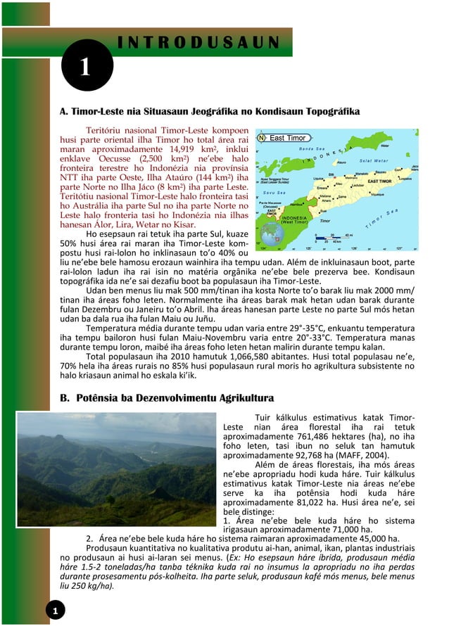 Memoria : Ministerio Agricultura e Pescas Timor Leste Periodo 2007 - 2017 | PDF
