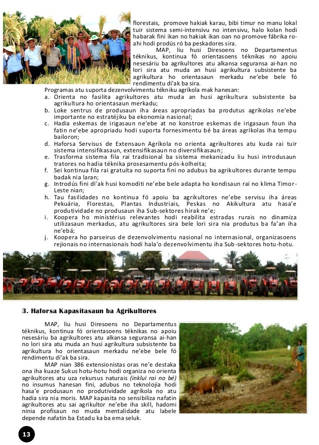 Memoria Ministerio Agricultura E Pescas Timor Leste Periodo 2007