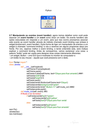 Python Interface Gráfica Tkinter | PDF
