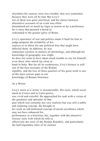 LIVY Born c. 59 BC in Patavium, Rome (Ancient state) Di.docx