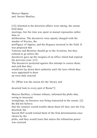 Livy, History of Rome 3.44-55 44. [What is Appius plot t.docx