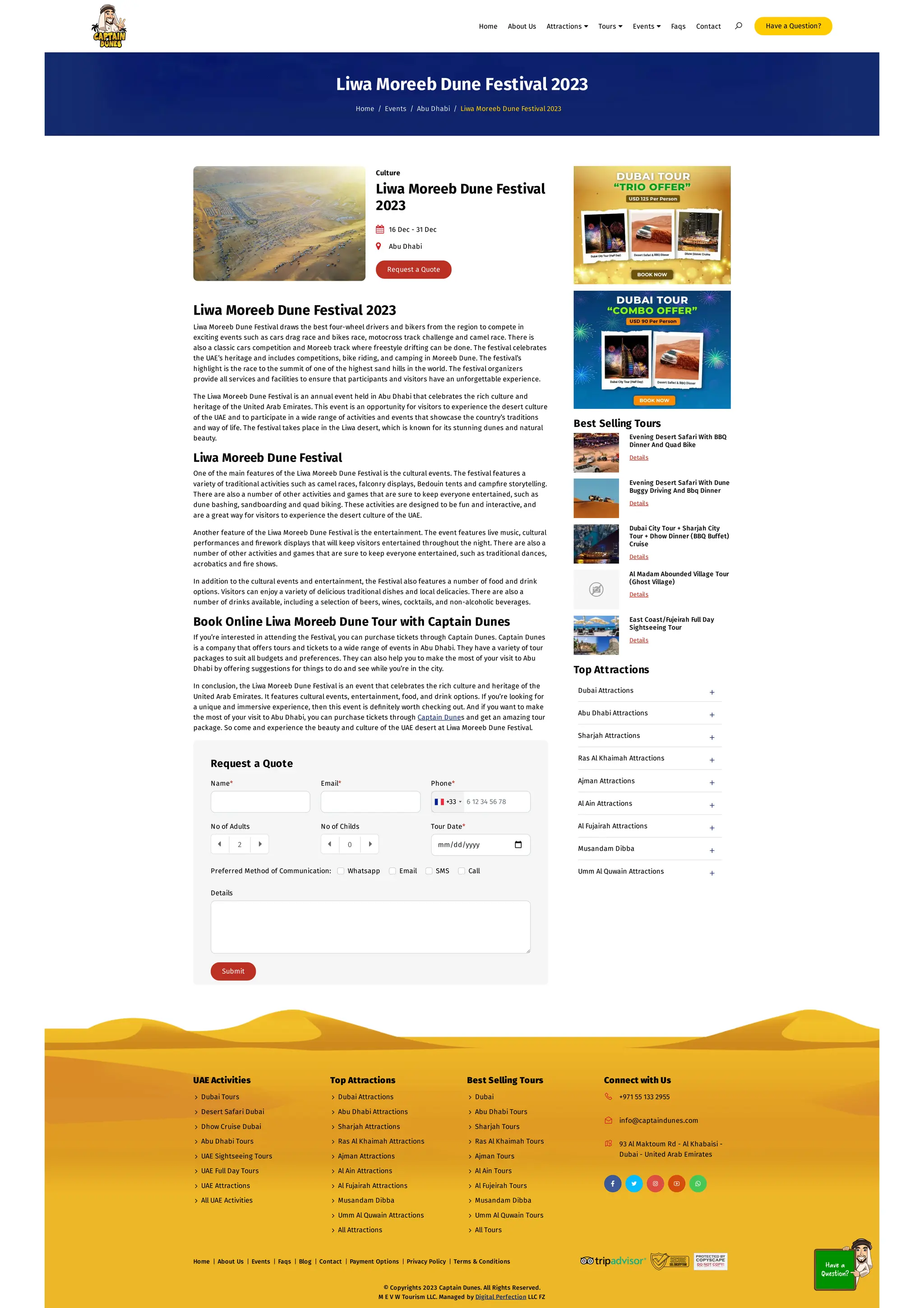 Liwa Moreeb Dune Festival 2023 | PDF