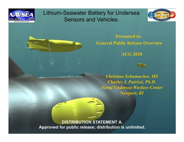 Lithium sea water battery overview | PPT