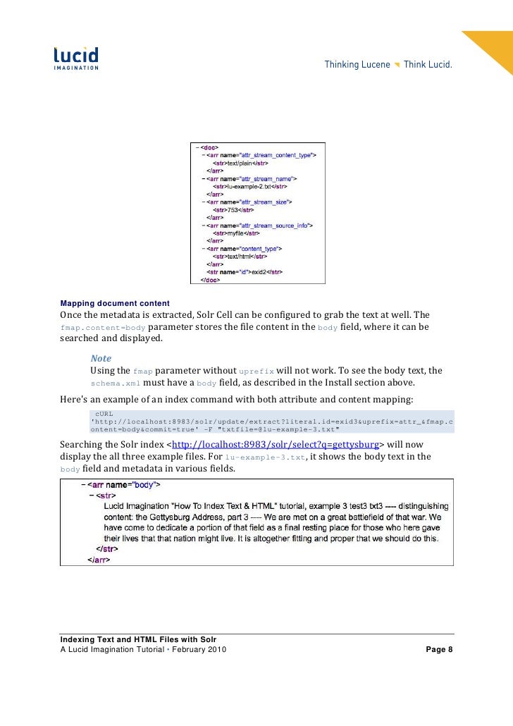 Indexing Text And Html Files With Solr
