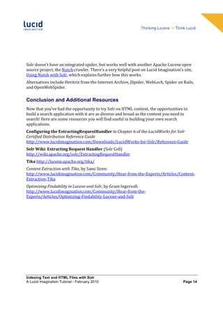 Indexing Text and HTML Files with Solr | PDF