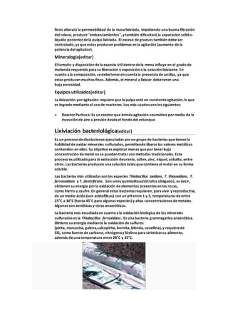 Lixiviación metalurgia | DOCX