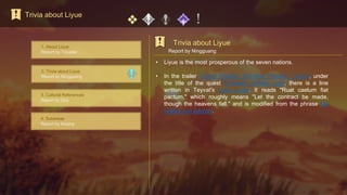 Plantilla de Genshin Impact Nación de Liyue | PPTX