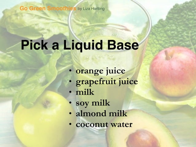 Go Green Smoothie | Liza Hartling | PDF | Nutrition | Healthy Living