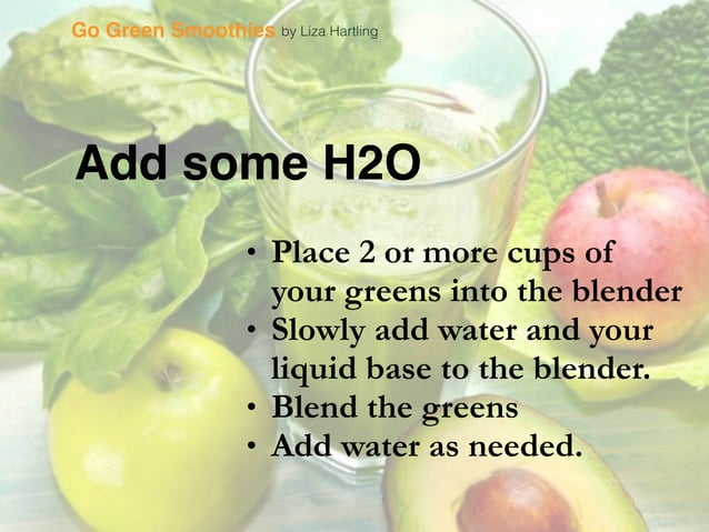 Go Green Smoothie | Liza Hartling | PDF | Nutrition | Healthy Living