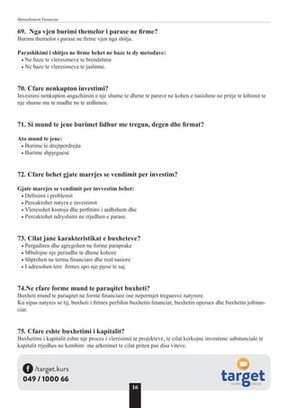 Menaxhment Financiar- Material teorik | PDF