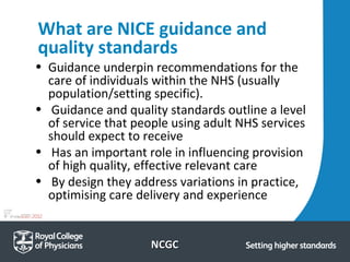 Improving the experience of care for people using adult health services ...