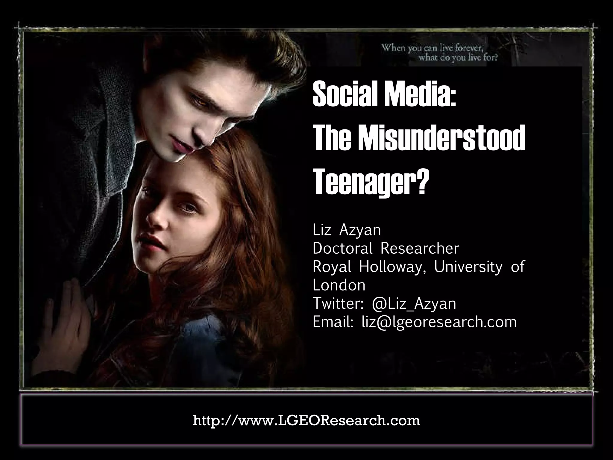 Social Media: The Misunderstood Teenager | PPT