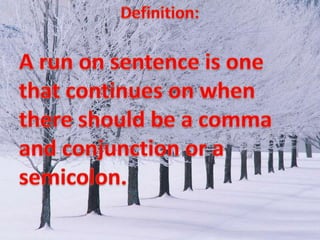 Run On Sentences | PPTX