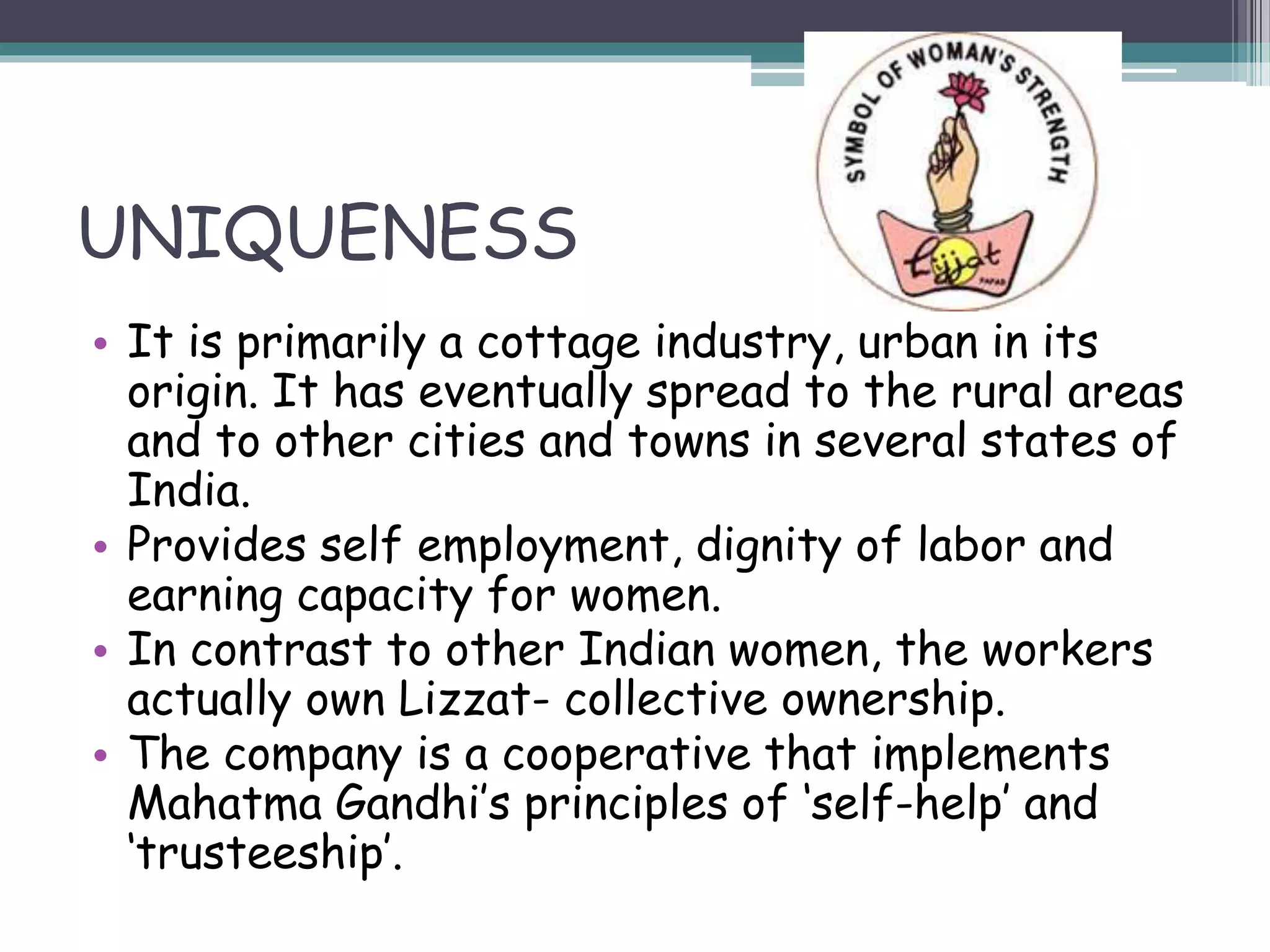 LIZZAT PAPAD CASE STUDY | PPTX