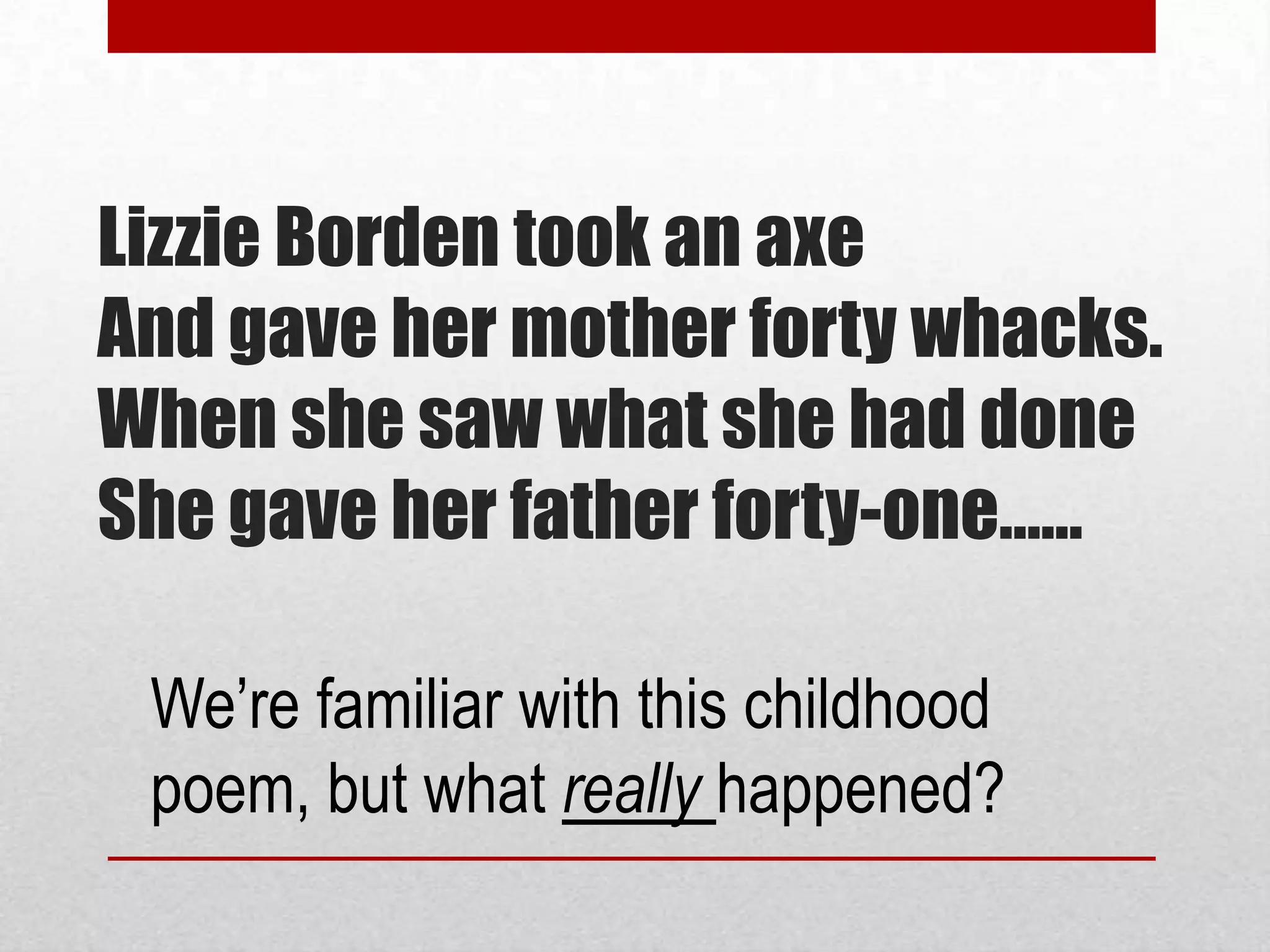 Lizzie Borden Case | PPT