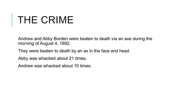 Lizzie borden case | PPT