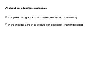 Lizzie grover went ahead to london to execute her interior designing ideas