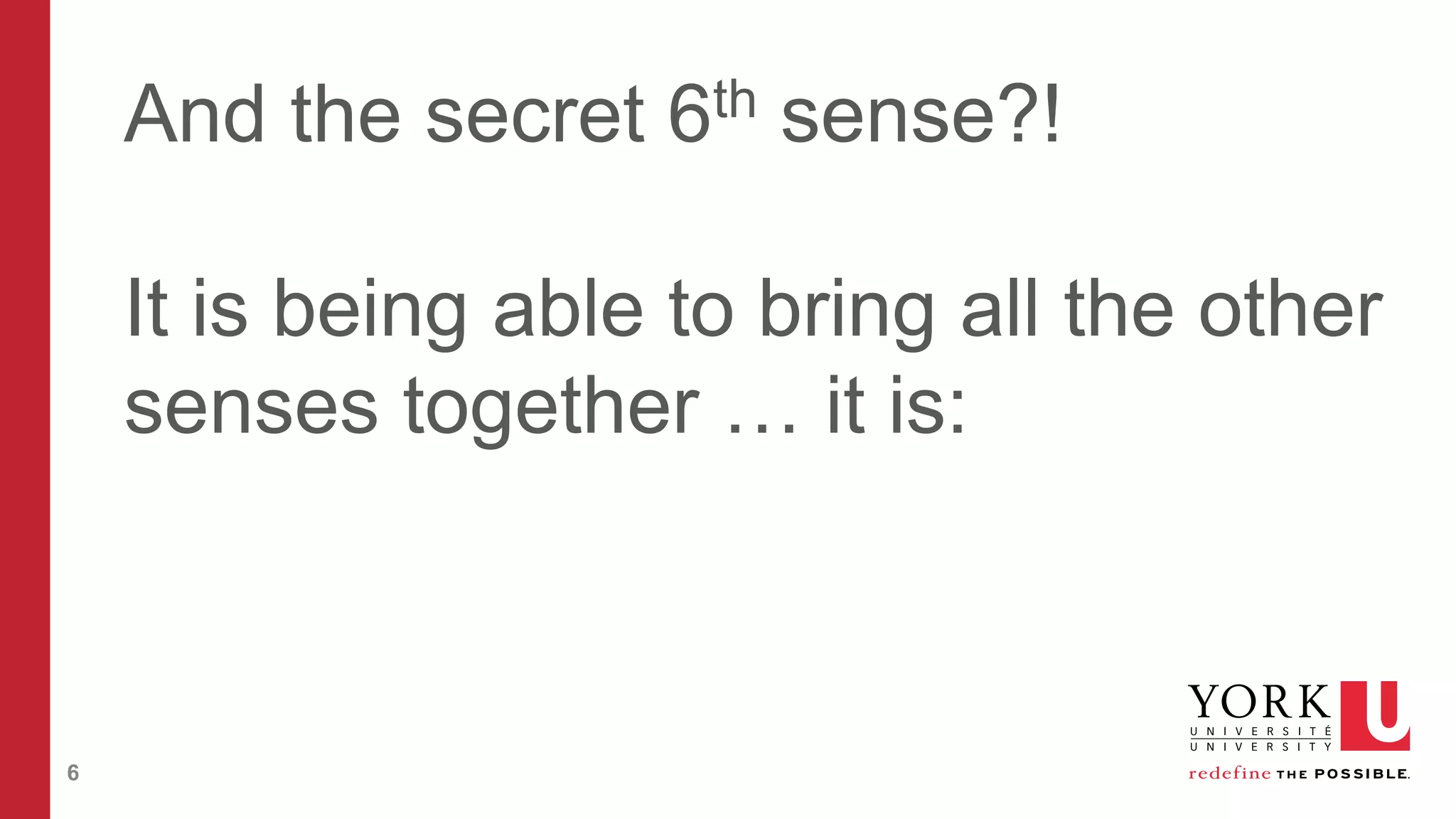 Alf Lizzio 5 senses theory presentation | PPTX