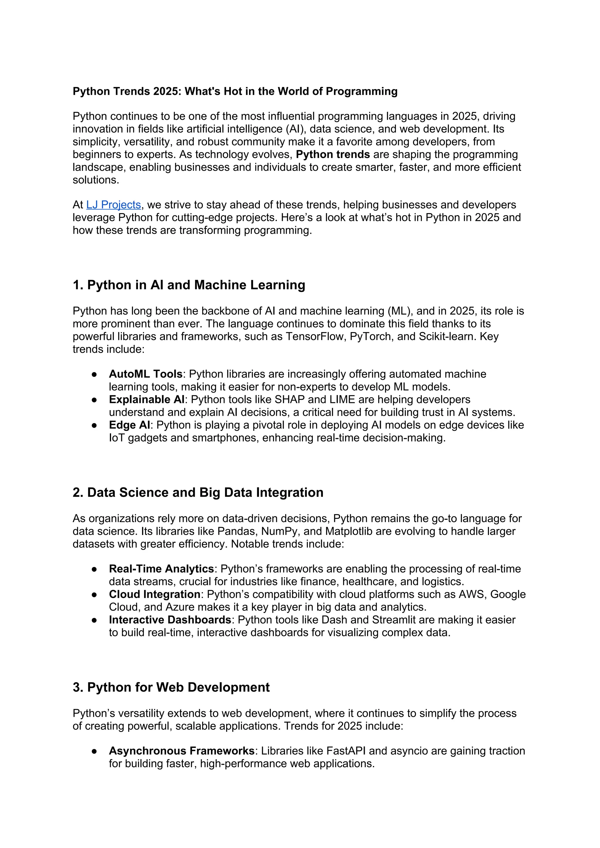 Python Trends 2025: What's Hot in the World of Programming | DOCX