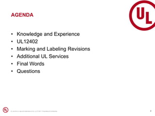 Underwriters Laboratory - Christopher James | PPTX