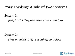 LJC 2014 "Professional Software Development: Thinking Fast and Slow" | PPTX