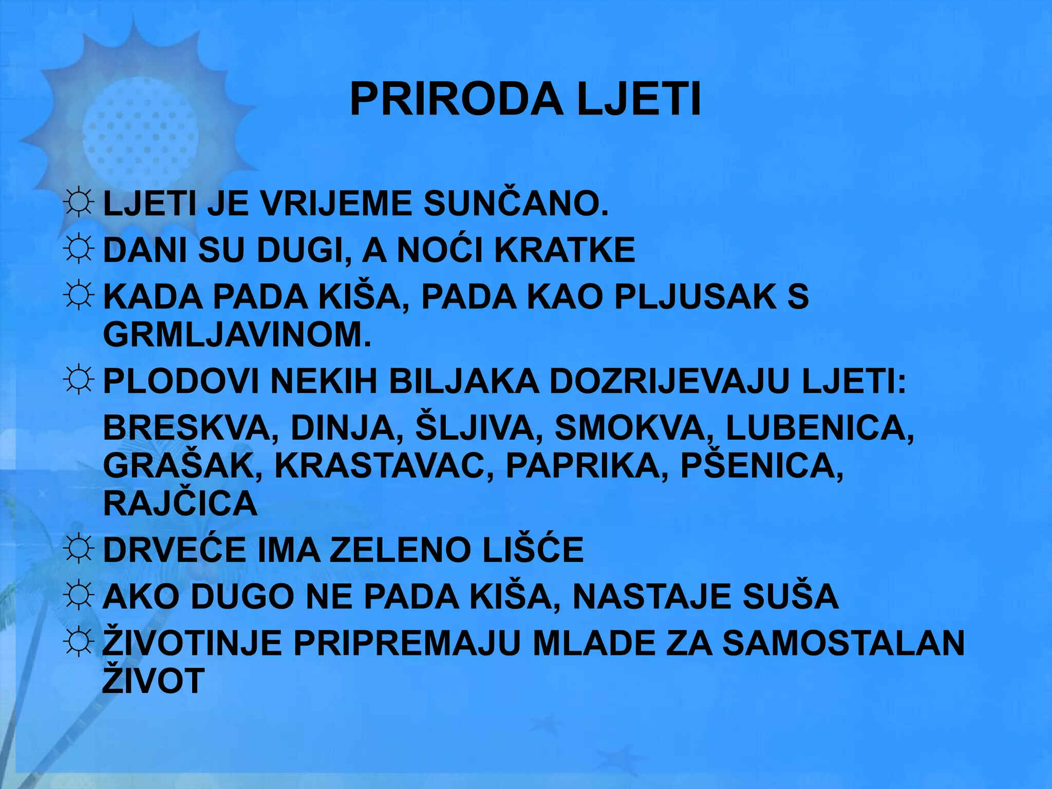 Ljeto - priroda ljeti | PPT