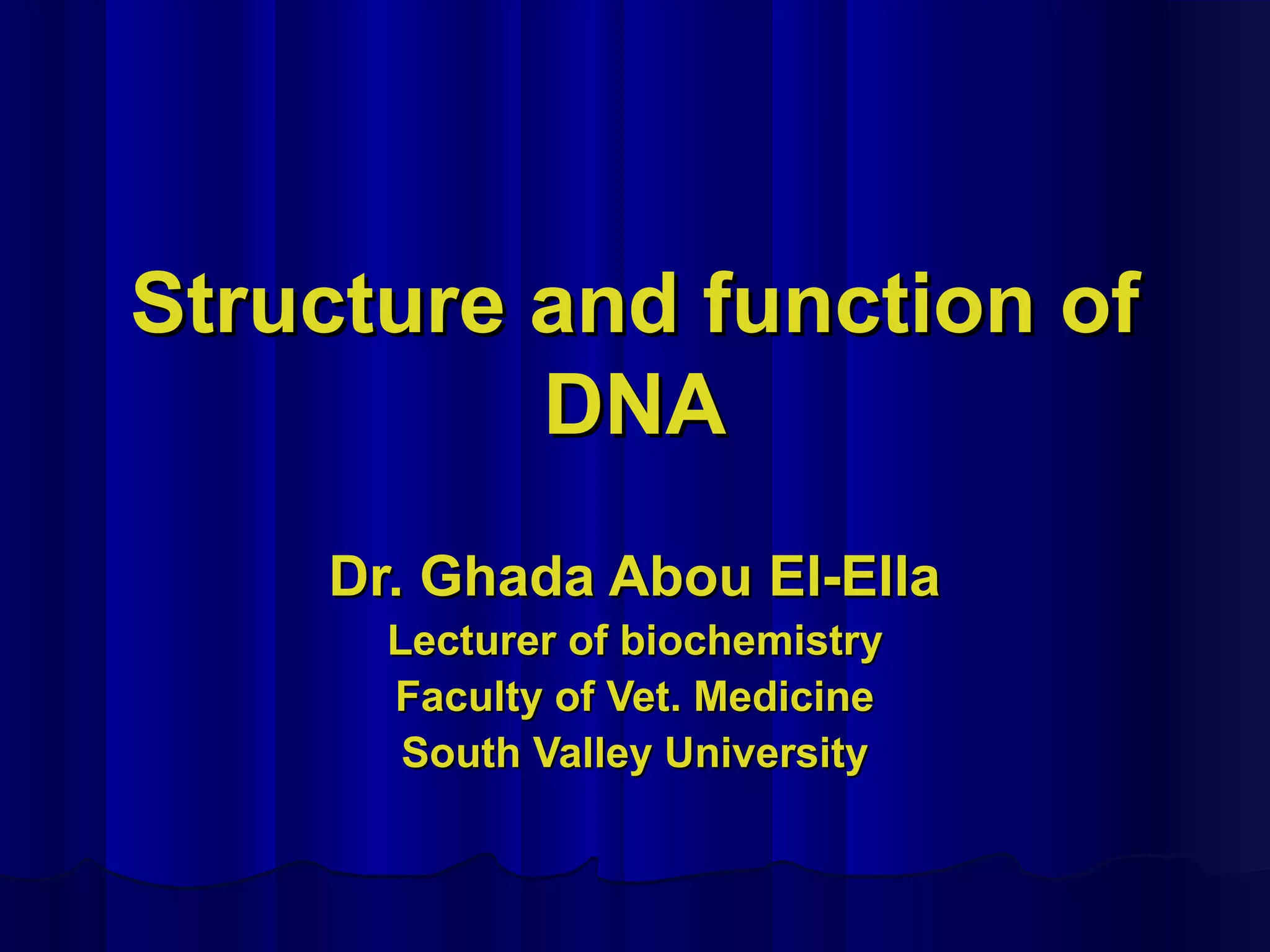 Structure and function of dna | PPT