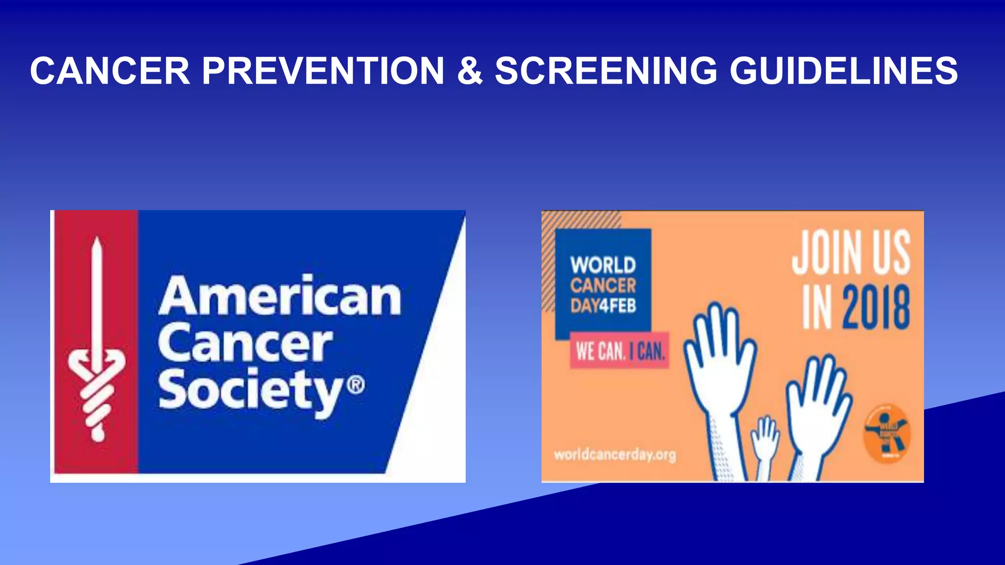 Cancer prevention and screening | PPTX