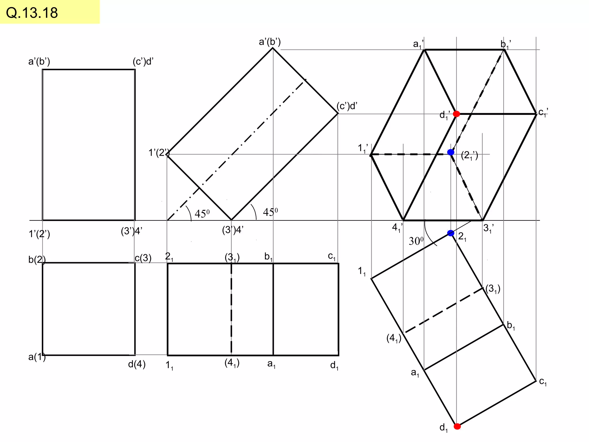 Projection of solids - ENGINEERING DRAWING/GRAPHICS | PPT