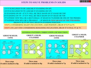 Projection of solids - ENGINEERING DRAWING/GRAPHICS | PPT