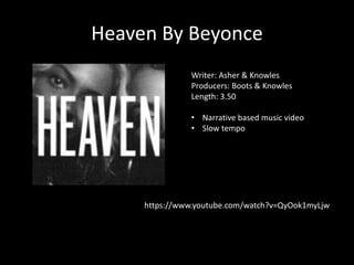 Beyonce-Heaven Music Pitch | PPTX