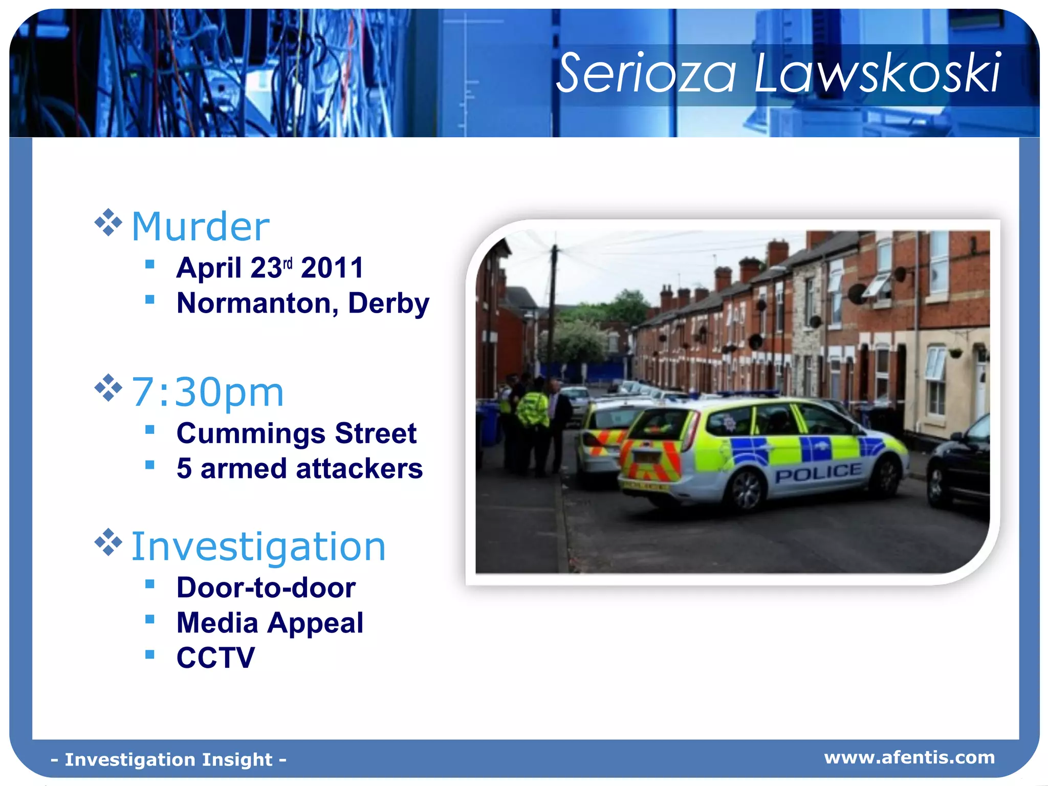 Murder Case Studies - Investigation Insights | PPT