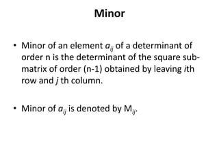 Determinants | PPTX