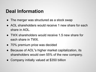 aol and warner merger | PPTX